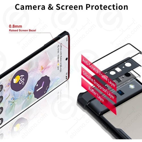 کریستال شیلد شفاف گوگل Pixel 6a برند XUNDD سری Beetle - ابیانو