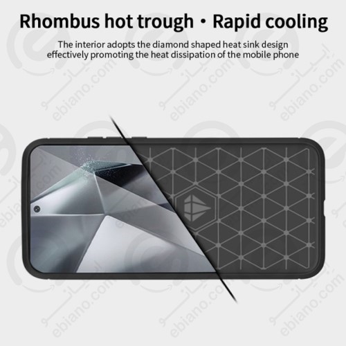 قاب کربنی Samsung Galaxy S24 FE مدل Brushed Carbon Fiber